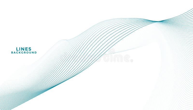 Modern Blue Curve Lines Flowing on White Background Stock Vector ...