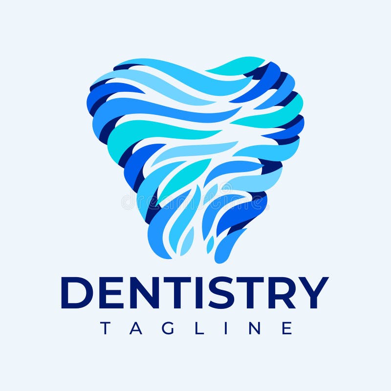 Modern Blue Flame Dental Tooth Logo Design. Fire Dentistry Logo ...