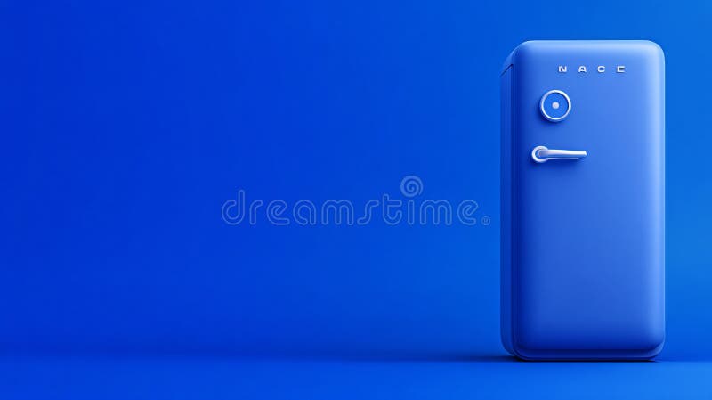Modern Blue Fridge Banner for Professional Use Stock Illustration ...