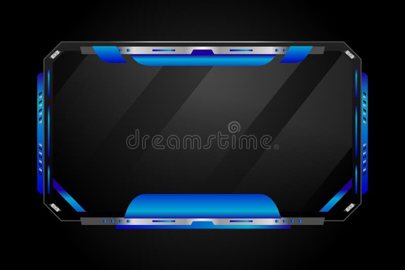 Modern Blue Game Overlay Stream Panel Concept Stock Vector ...