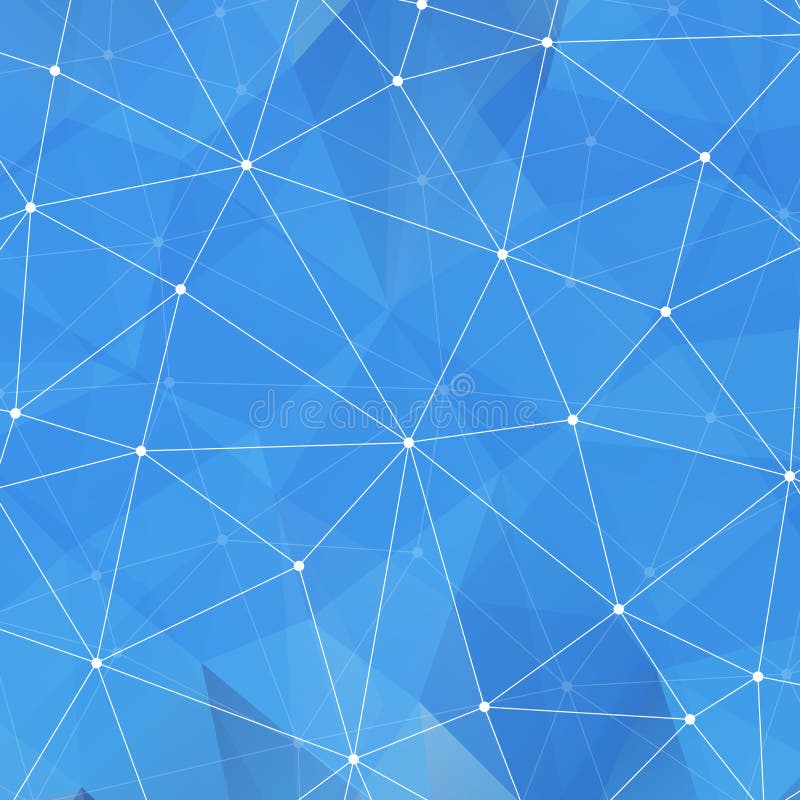 Modern Blue Geometric Texture Consisting of Triangles, Illustration ...
