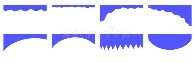 Modern Blue Geometric Website Header Designs with Wavy, Zigzag, and ...