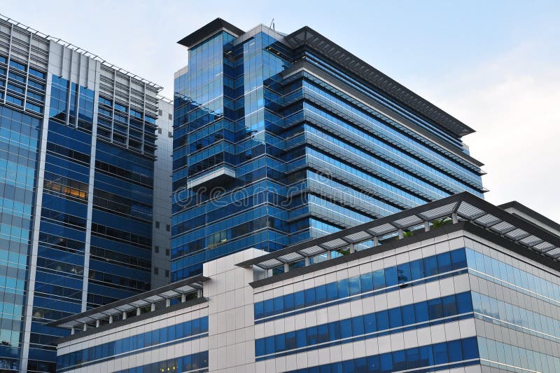 Modern blue glass building stock photo. Image of detail - 7323600