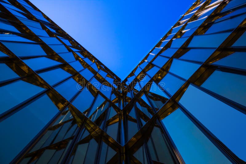 Modern Blue Glass Business Building (business Center) Stock Image ...