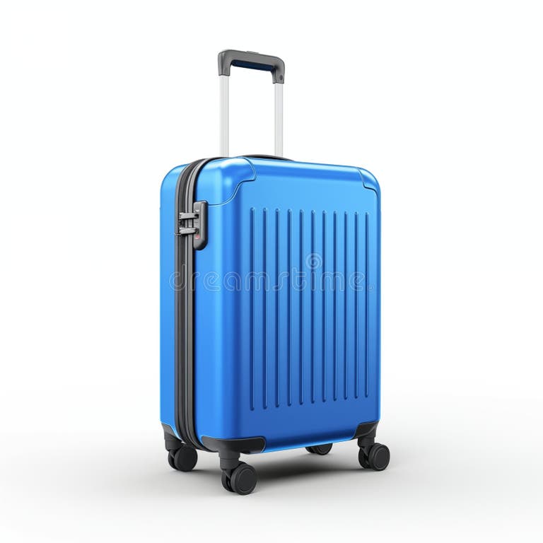 Modern Blue Hard-Shell Suitcase with Secure Lock and Four Spinner ...