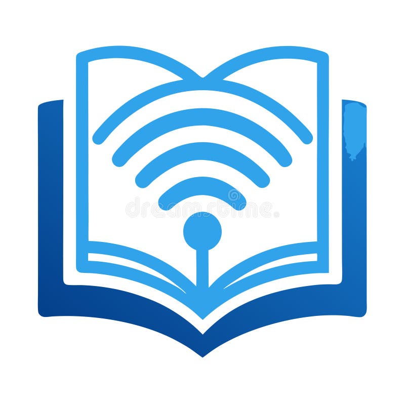Online Learning Concept: Book with Wifi Symbol for Education and ...