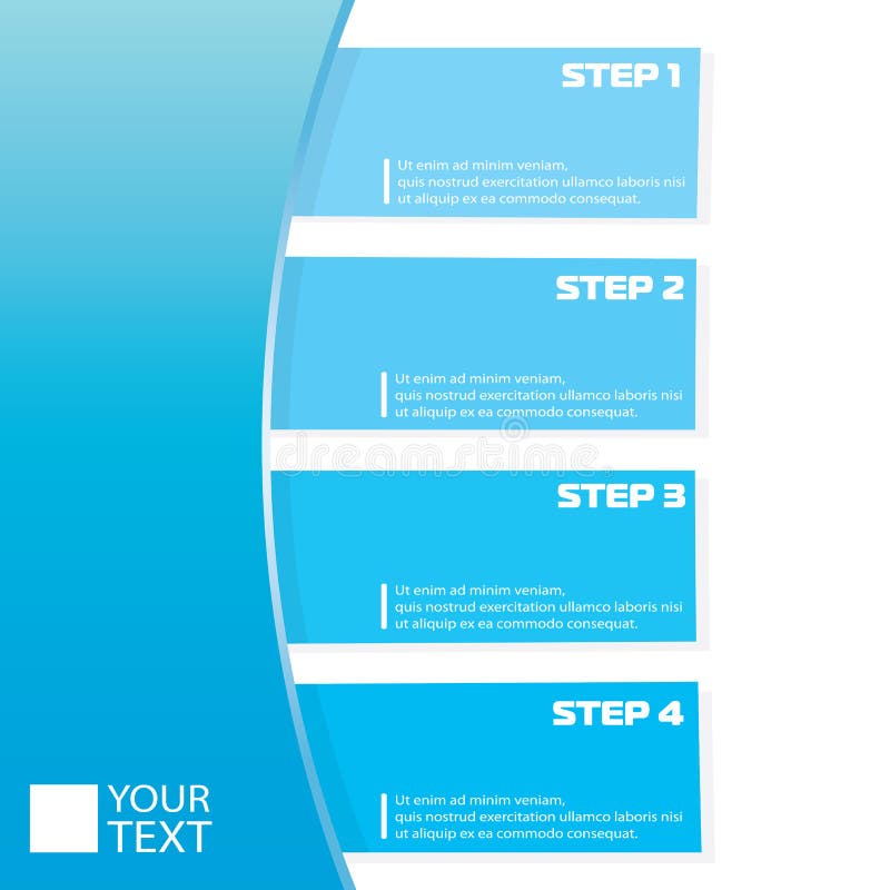 Modern Blue Infographics Numbered Banners Stock Vector - Illustration ...