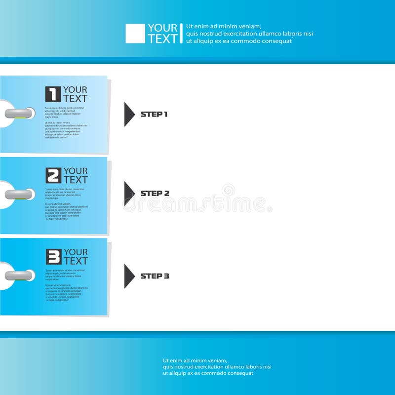 Modern Blue Infographics Numbered Banners Stock Vector - Illustration ...