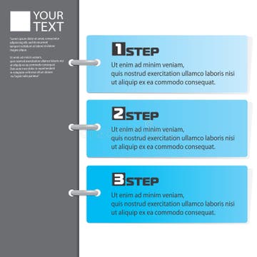 Modern Blue Infographics Numbered Banners Stock Vector - Illustration ...