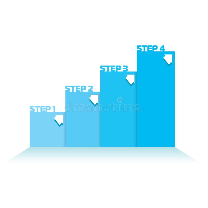 Modern Blue Infographics Numbered Banners Stock Vector - Illustration ...