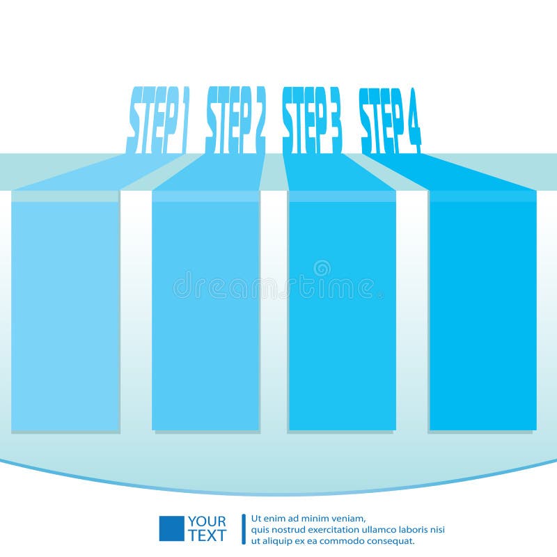 Modern Blue Infographics Numbered Banners Stock Vector - Illustration ...