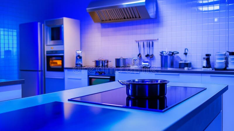 Modern Blue Kitchen Culinary Class Cooking Class Modern Kitchen Blue ...
