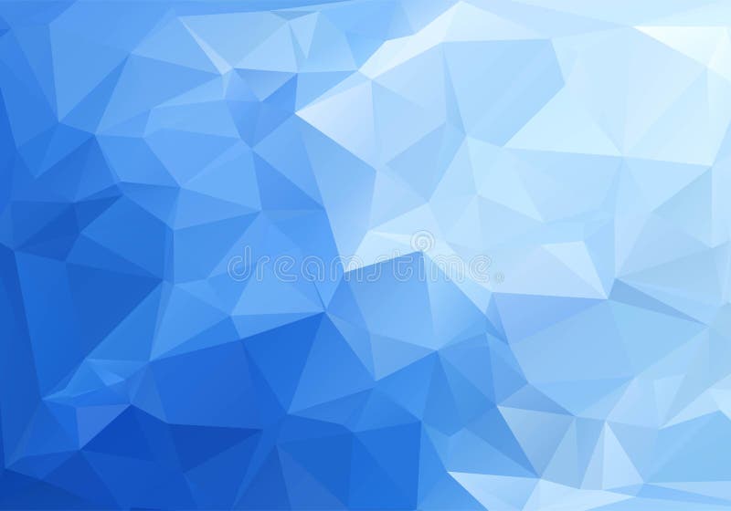 Modern Blue Low Poly Triangle Shapes Background Stock Illustration ...