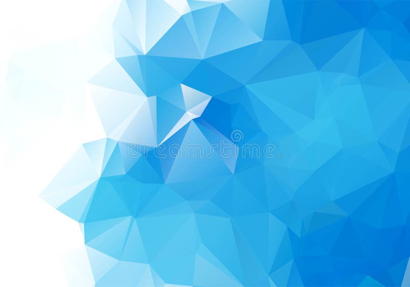 Modern Blue Low Poly Triangle Shapes Background Stock Illustration ...