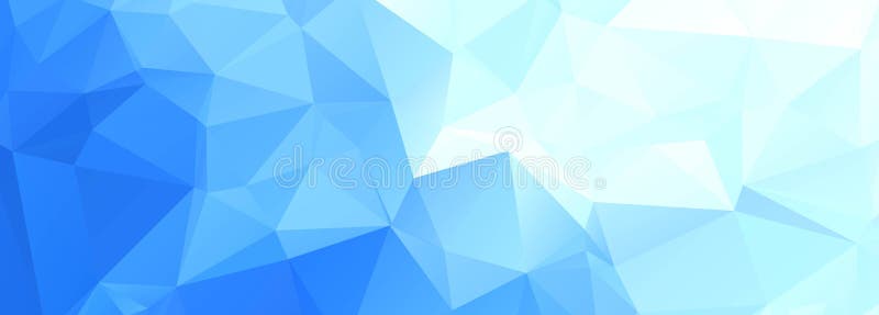 Modern Blue Low Poly Triangle Shapes Banner Background Stock Vector ...