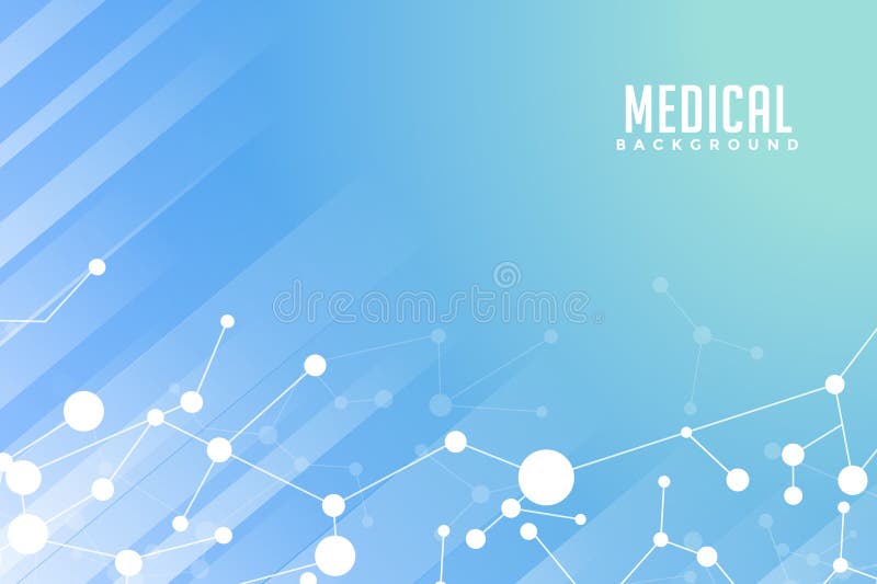 Modern Blue Medical Background with Molecules Gradient Vector Stock ...