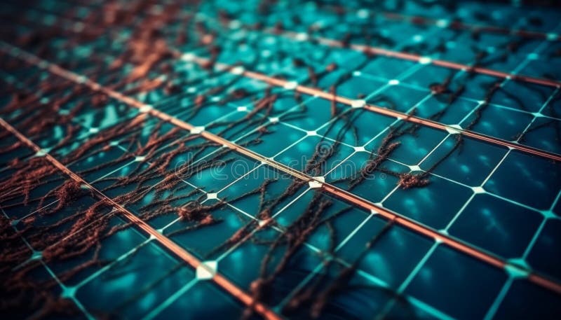 Modern Blue Netting Weaves in Futuristic Design Generated by AI Stock ...