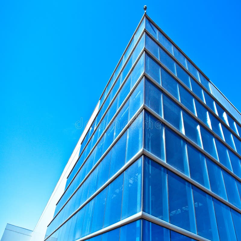 Modern blue office stock image. Image of commercial, city - 9799017