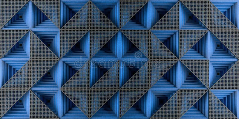 Modern Blue Panel Futuristic Background 3d Render Stock Illustration ...