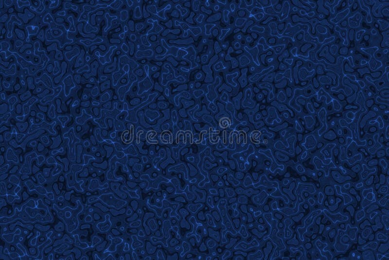 Modern Blue Pattern with Fluent Forms Digitally Drawn Texture ...