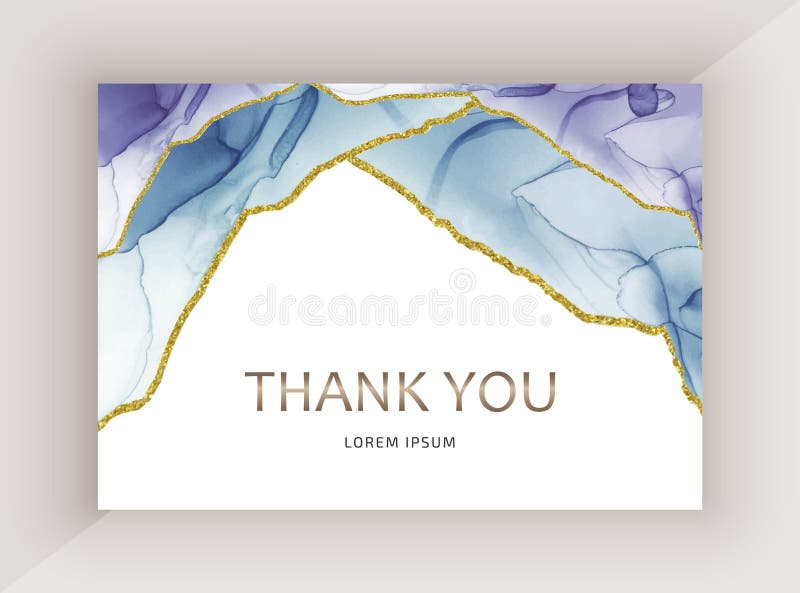 Modern Blue and Purple Alcohol Ink Design Card Stock Vector ...