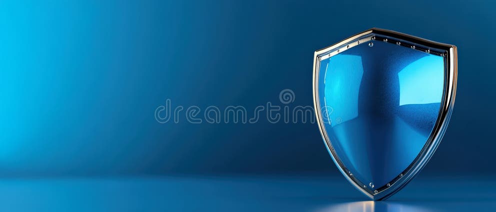 A Modern Blue Shield Representing Security and Protection in the ...