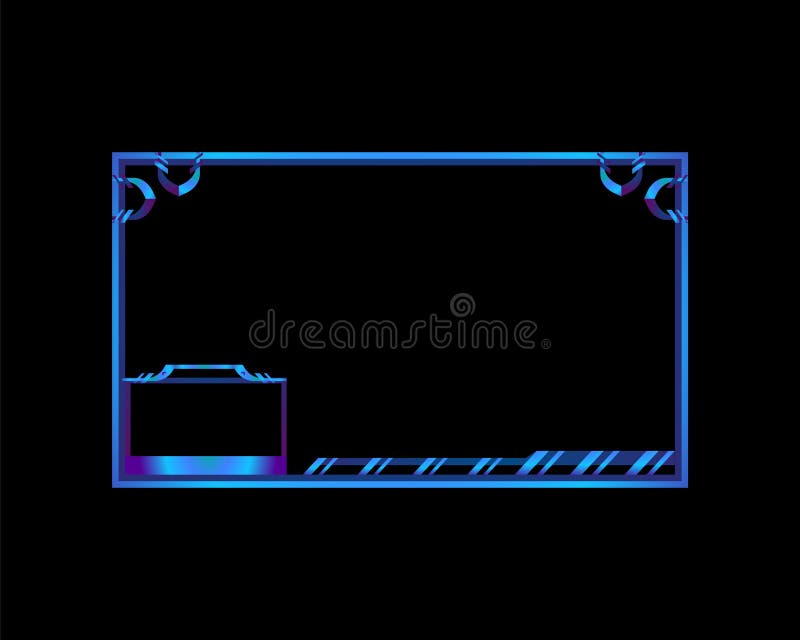 Modern Blue Stream Overlay Template Design Stock Vector - Illustration ...