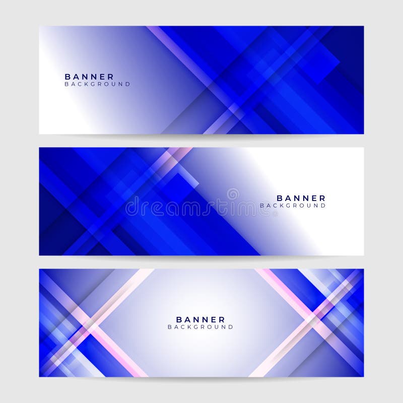Modern Blue Technology Banner Background. Vector Abstract Graphic ...