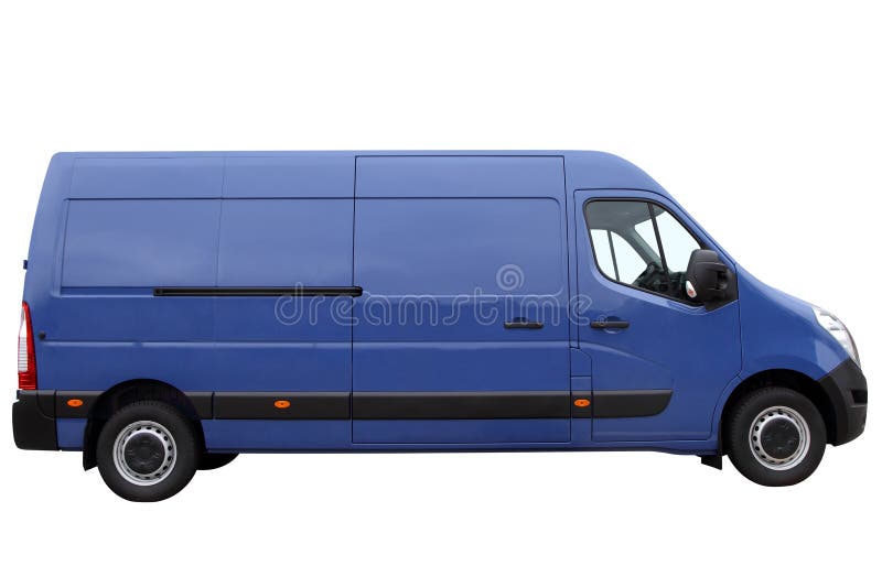 Modern blue van. stock image. Image of clean, cabin - 100969383