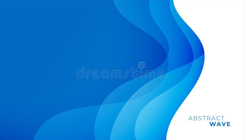 Modern Blue Wave with Stripe Layout for Business Branding Stock Vector ...