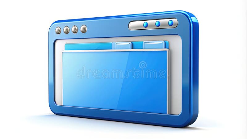 Modern Blue Web Browser Icon with Multiple Open Tabs a Visual ...