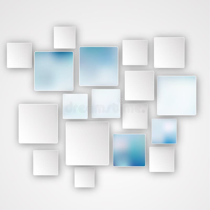 Modern Blue and White Square Abstract Background Illustration Stock ...
