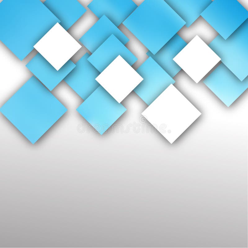 Modern Blue and White Square Background Stock Vector - Illustration of ...