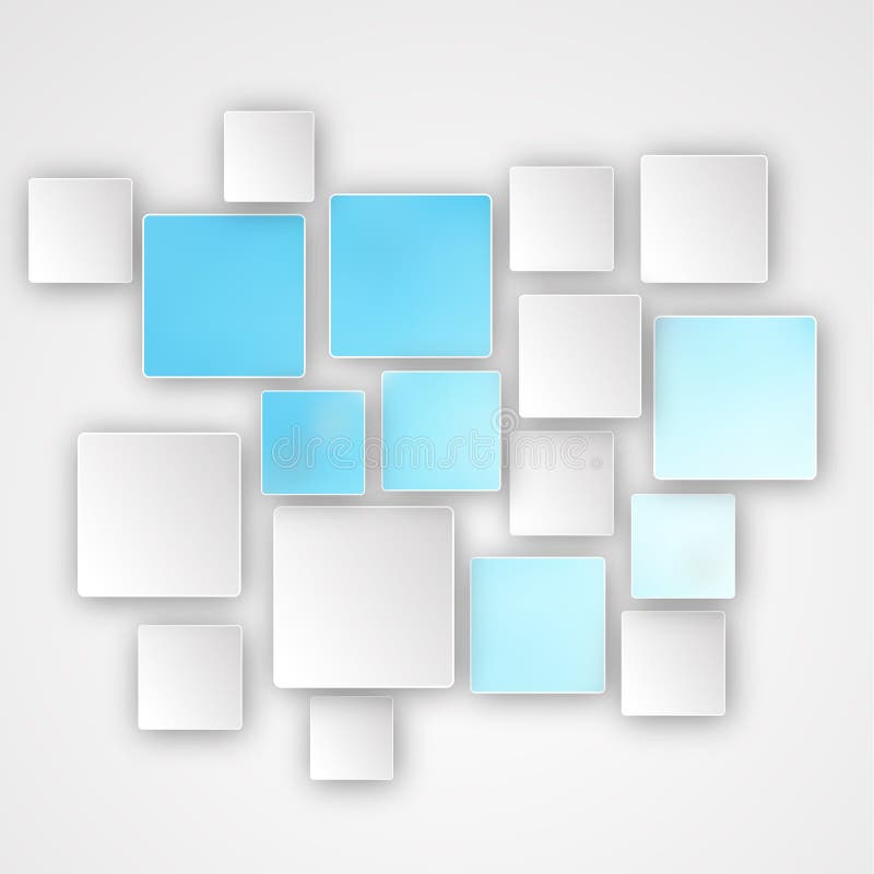 Modern Blue and White Square Background Stock Vector - Illustration of ...