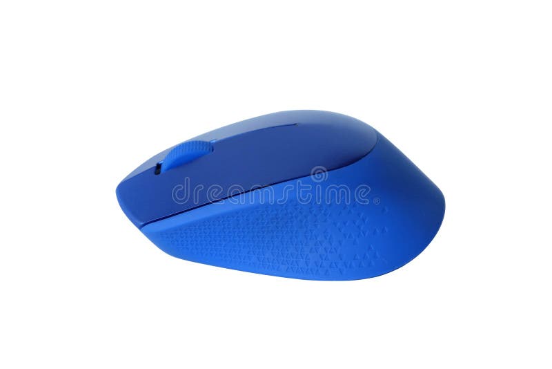 Modern Blue Wireless Mouse Isolated on White Background Stock Photo ...