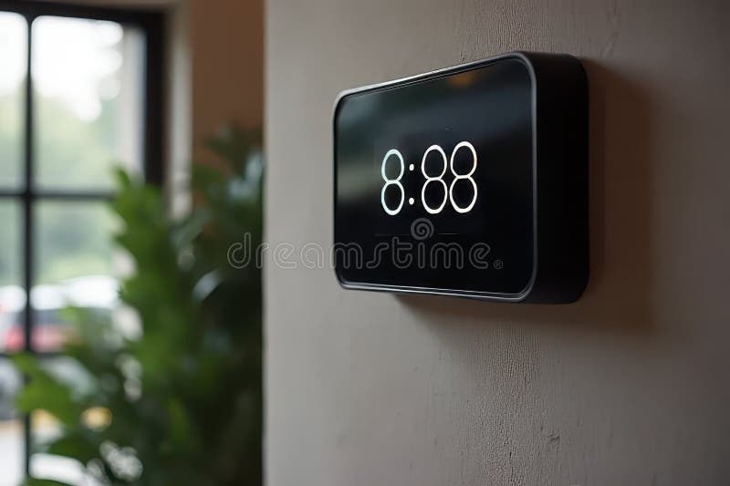 Modern Bluetooth-Connected Wall Clock Stock Illustration - Illustration ...