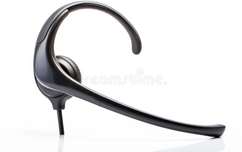 Modern Bluetooth Headset Technology on White Background Stock ...