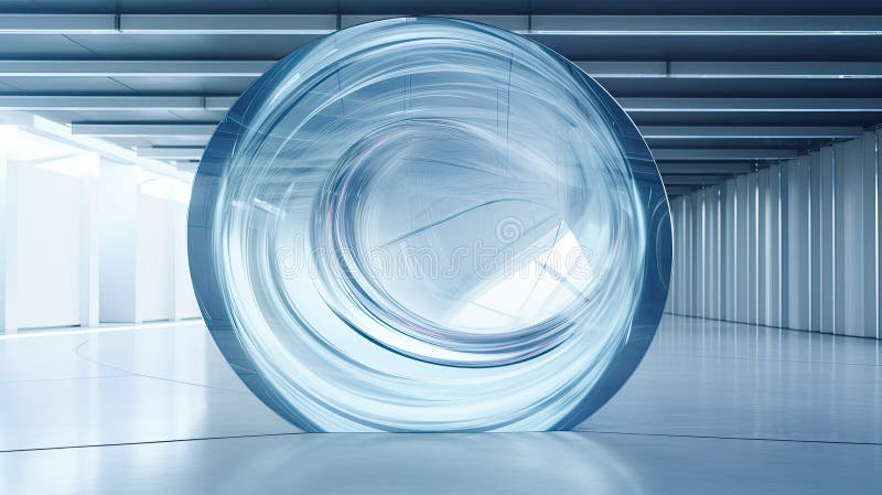 Modern Blurred Circle Mirror Interior Stock Illustration - Illustration ...