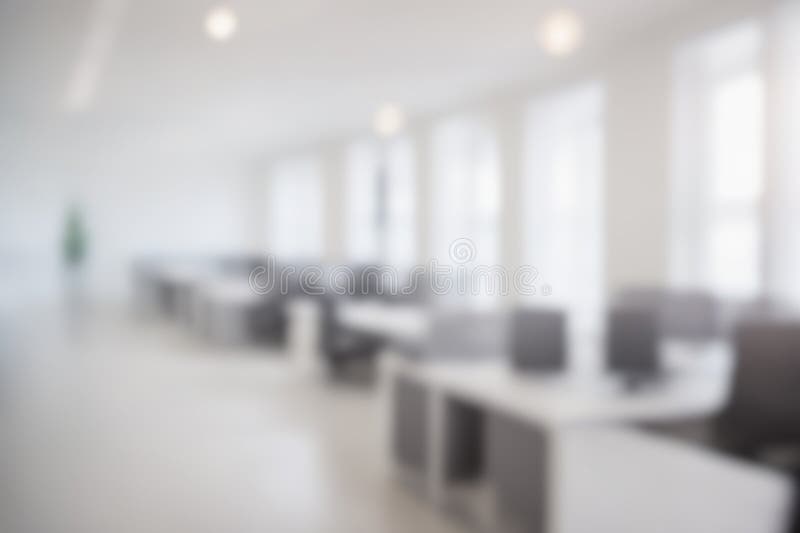 Modern Blurry Office Space, Contemporary Business Setting, Indistinct ...