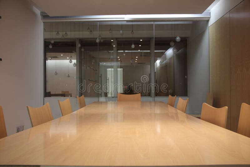Executive Boardroom Head View in Clean Office. Stock Photo - Image of ...