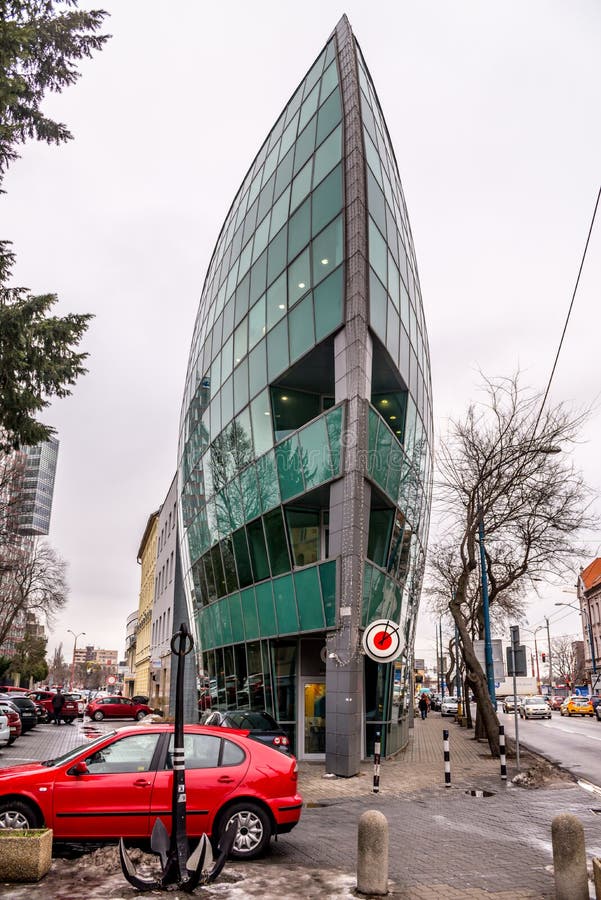 Modern Boat Design Building in Bratislava Editorial Stock Photo - Image ...
