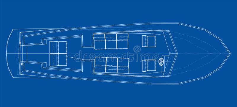 Modern Boat with Seats. Vector Stock Vector - Illustration of travel ...