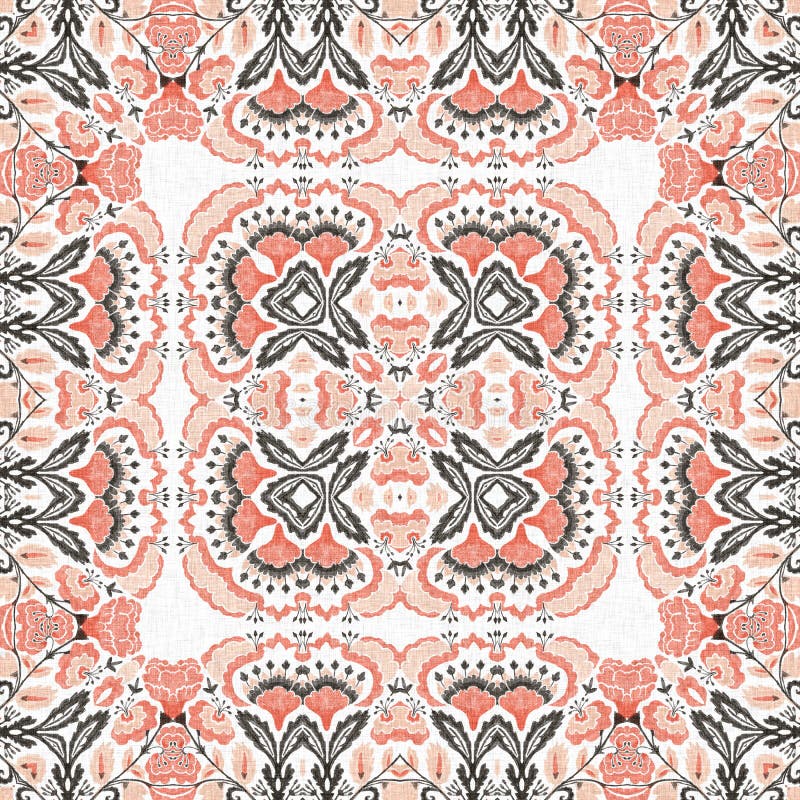 Modern Boho Geometric Floral Quilt Style Seamless Pattern. Shabby Chic ...