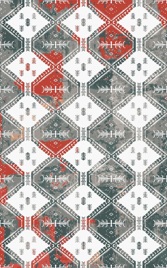 Kilim Pattern Rugs and Carpets with Grunge and Distressed Texture Stock ...