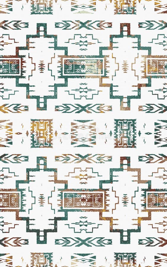 Kilim Pattern Rugs and Carpets with Grunge and Distressed Texture Stock ...