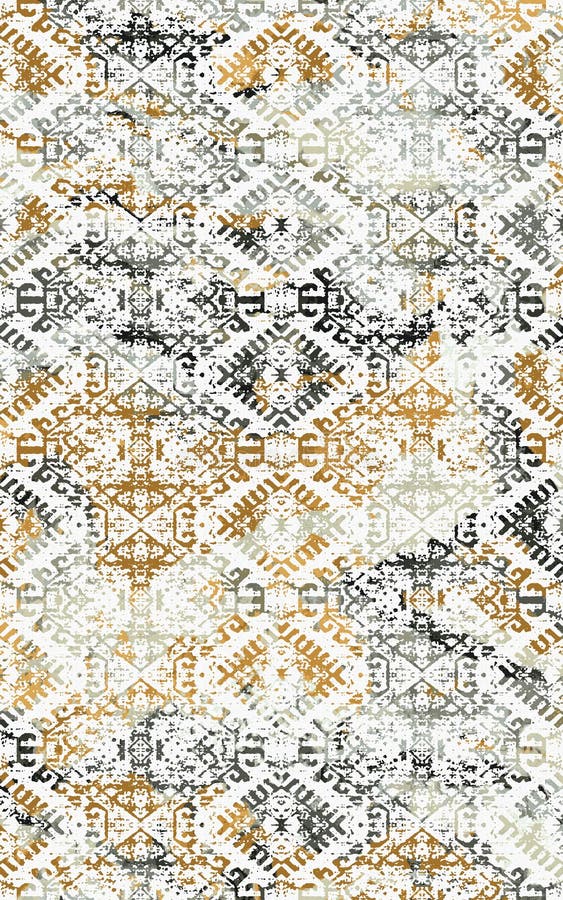 Kilim Pattern Rugs and Carpets with Grunge and Distressed Texture Stock ...