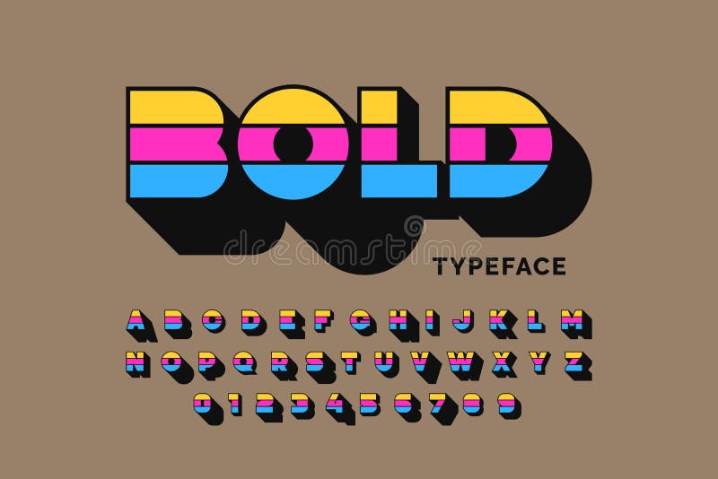 Modern bold design stock vector. Illustration of latin - 123951396