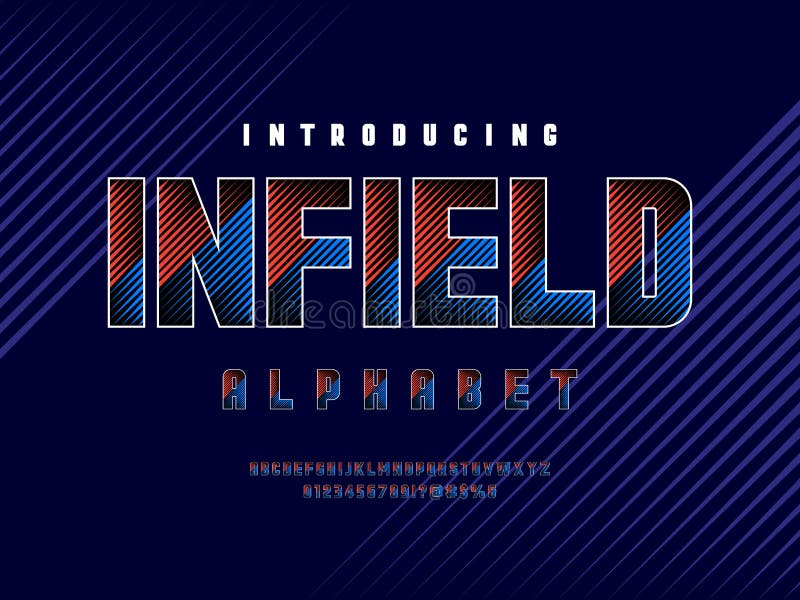 Modern bold font stock vector. Illustration of font - 255433077