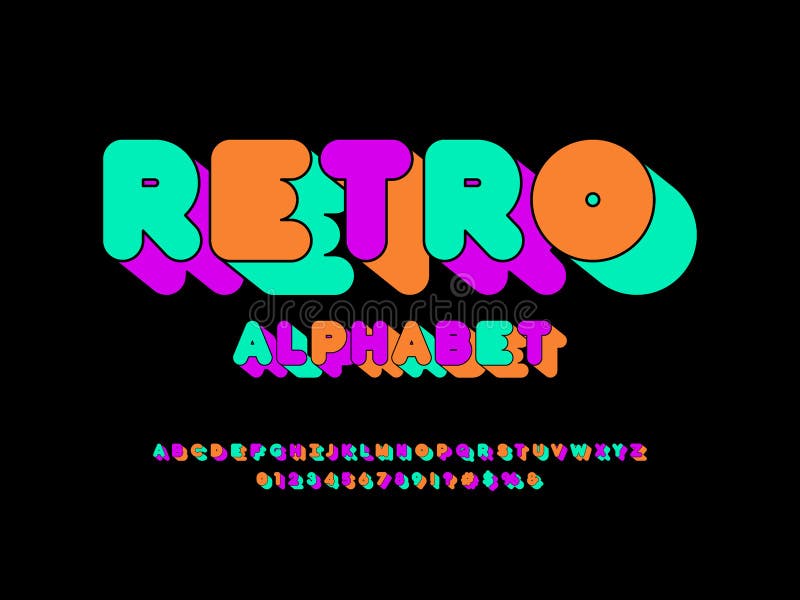 Modern bold font stock vector. Illustration of stylized - 242170908