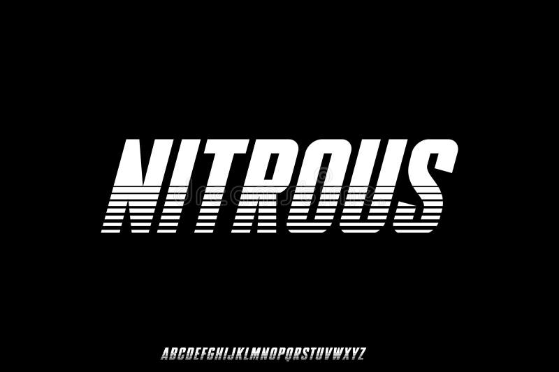 Modern Bold Slant Sans Serif Alphabet Display Font Vector with Stripes ...